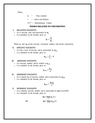 Molecular weight determination of polymers by viscometry | DOCX