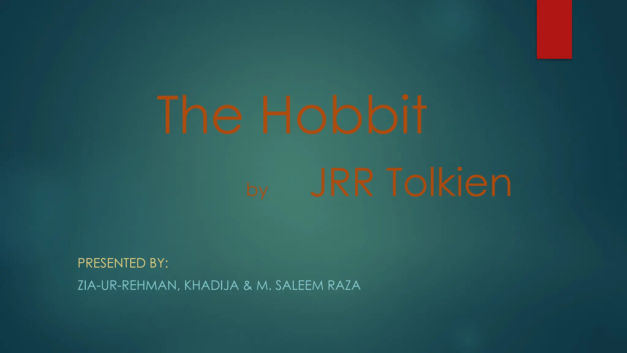 ASSIGNMENT of THE HOBBIT PPT.......pptx