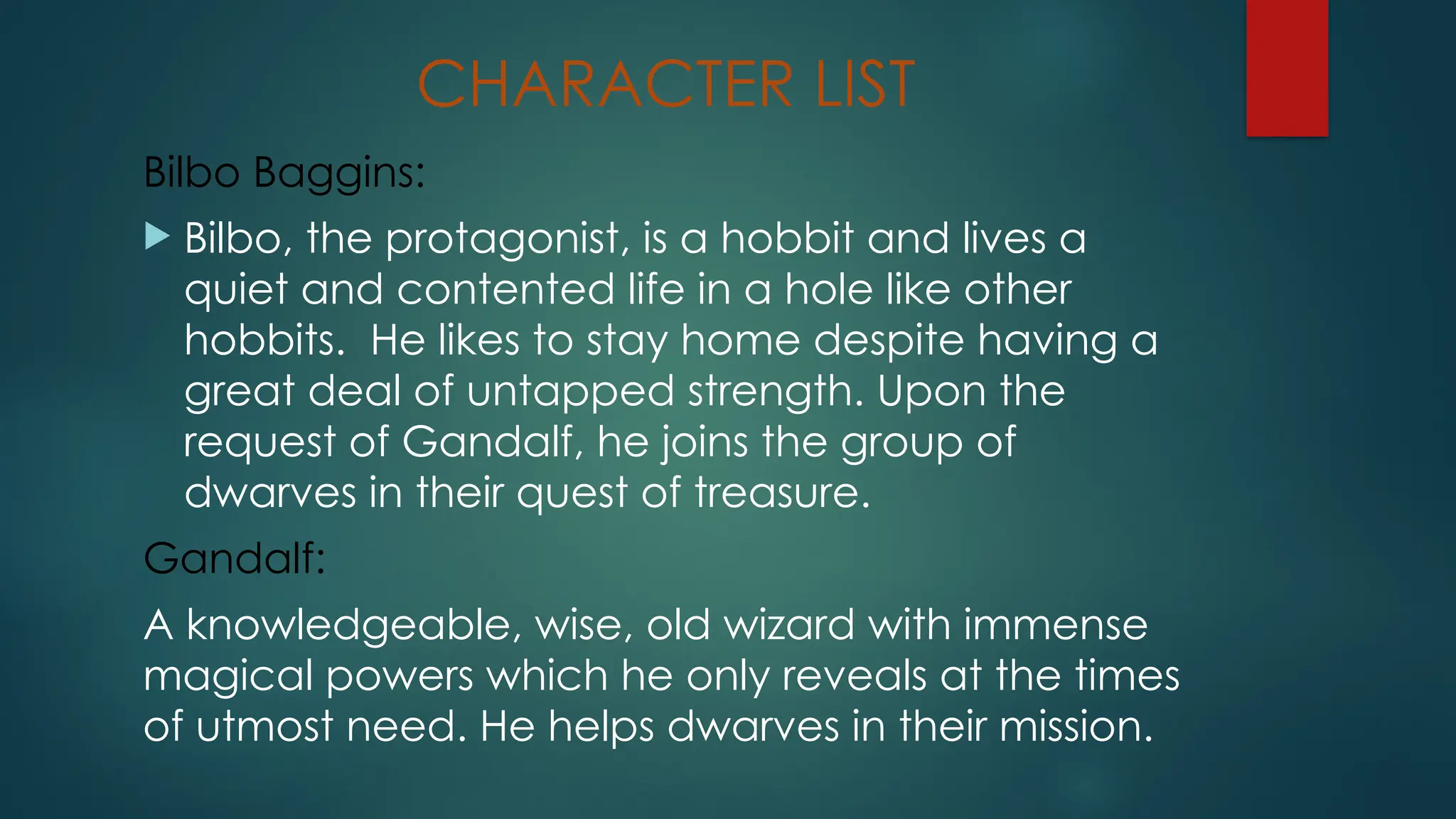 ASSIGNMENT of THE HOBBIT PPT.......pptx