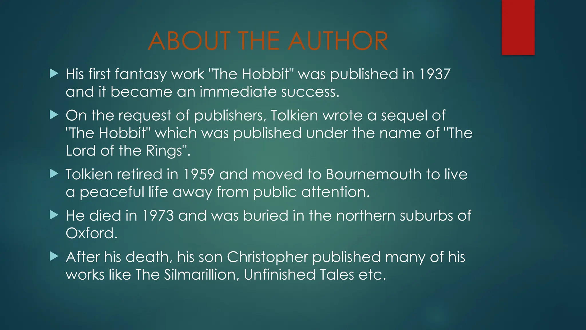 ASSIGNMENT of THE HOBBIT PPT.......pptx