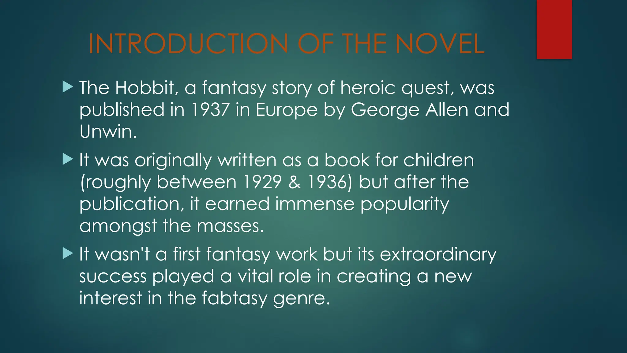 ASSIGNMENT of THE HOBBIT PPT.......pptx