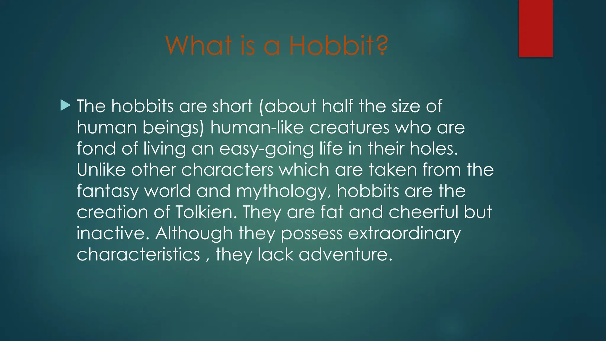 ASSIGNMENT of THE HOBBIT PPT.......pptx