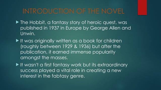 ASSIGNMENT of THE HOBBIT PPT.......pptx