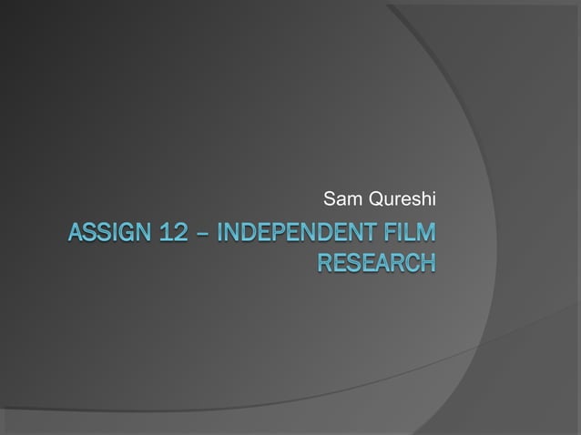 Assignment 12 (4) | PPT