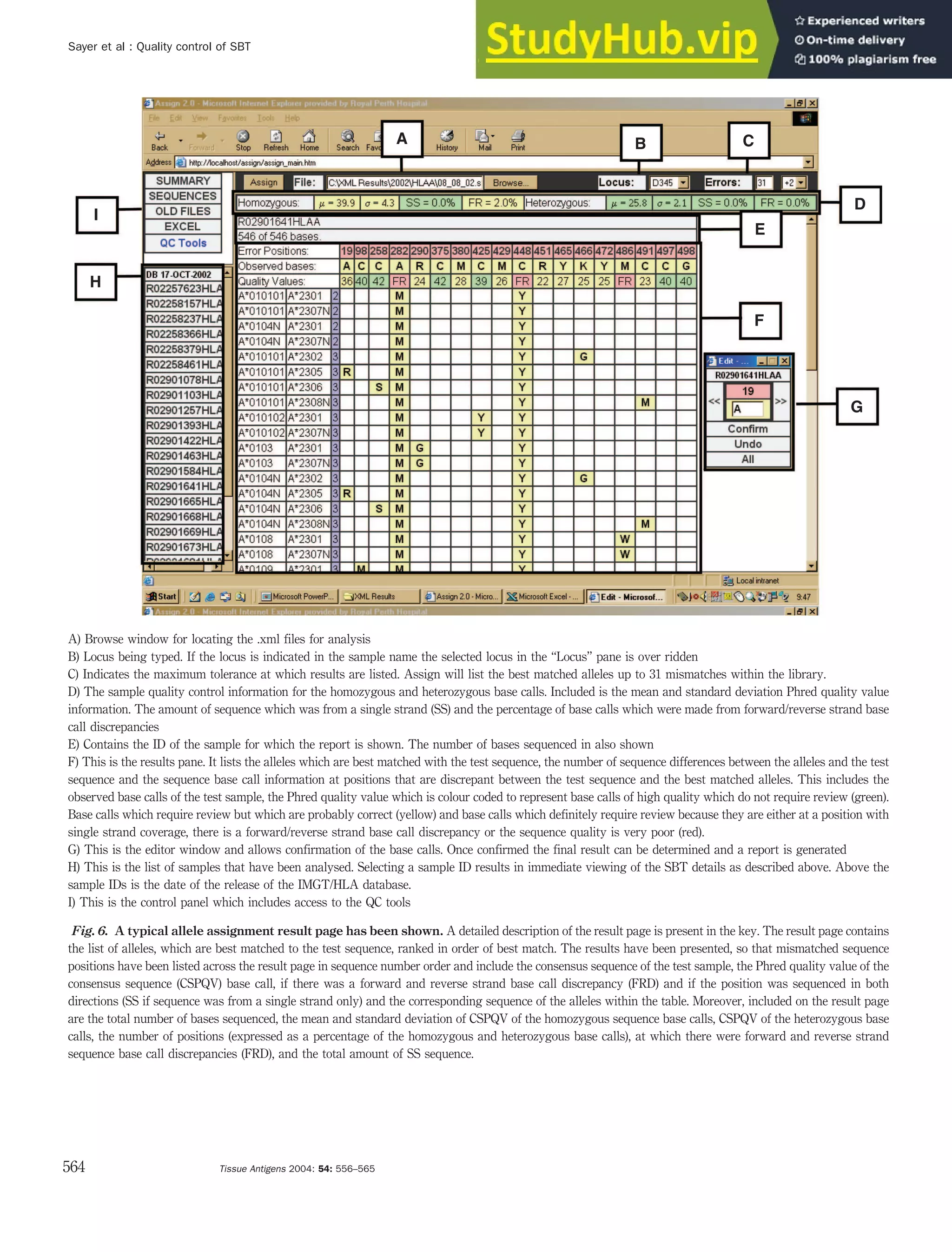 Assign 2.0 software for the analysis of Phred quality values for ...