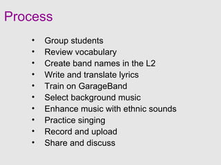 Mash it Up! Using GarageBand to Enhance Second Language Learning | PPT