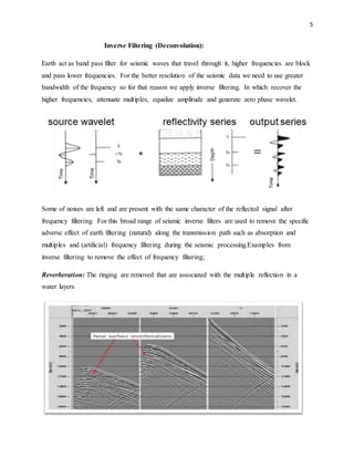 Filtering in seismic data processing? How filtering help to suppress ...