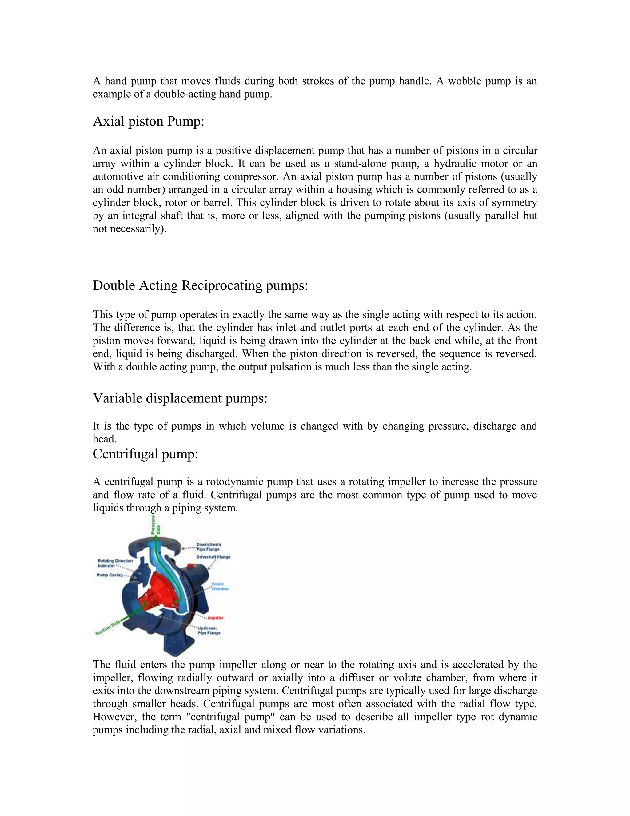 Types of PUMP | DOCX