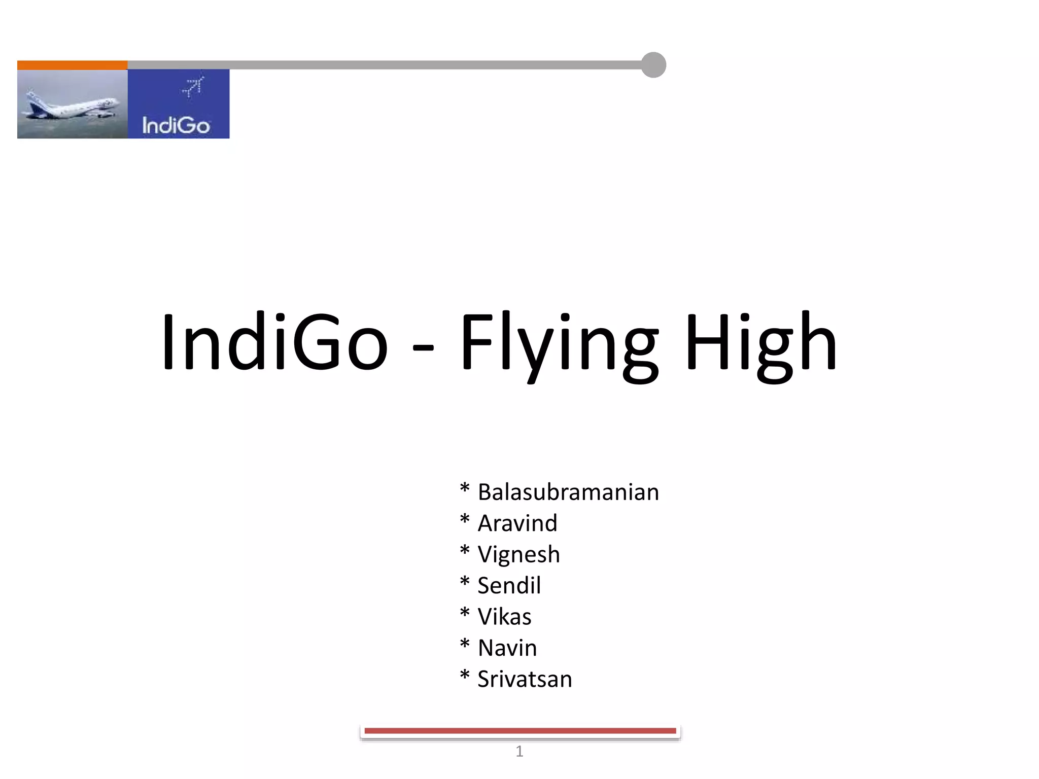 INDIGO AIRLINES casestudy | PPTX