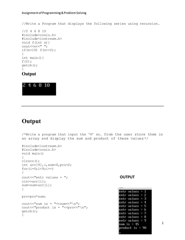 Assignement of programming & problem solving ass.(3) | PDF
