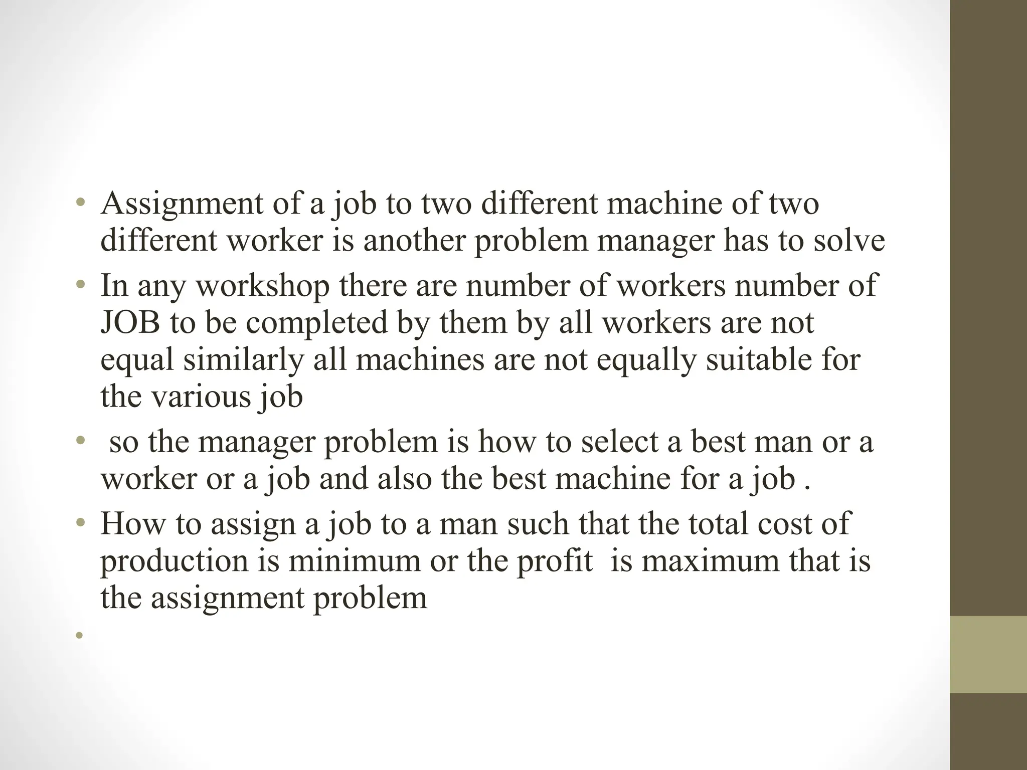 Assignment Problem By Using Hungarian Method Pptx Technology And Computing