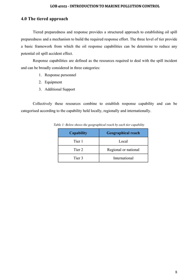 National Contingency Plan fro Combating Oil Spill From Ship | PDF