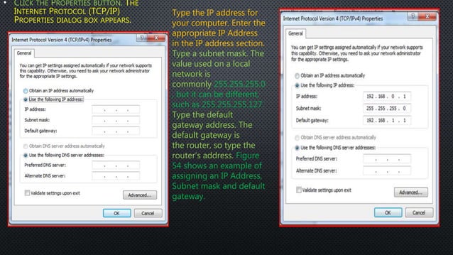 Assigning A Static IP Address | PPT
