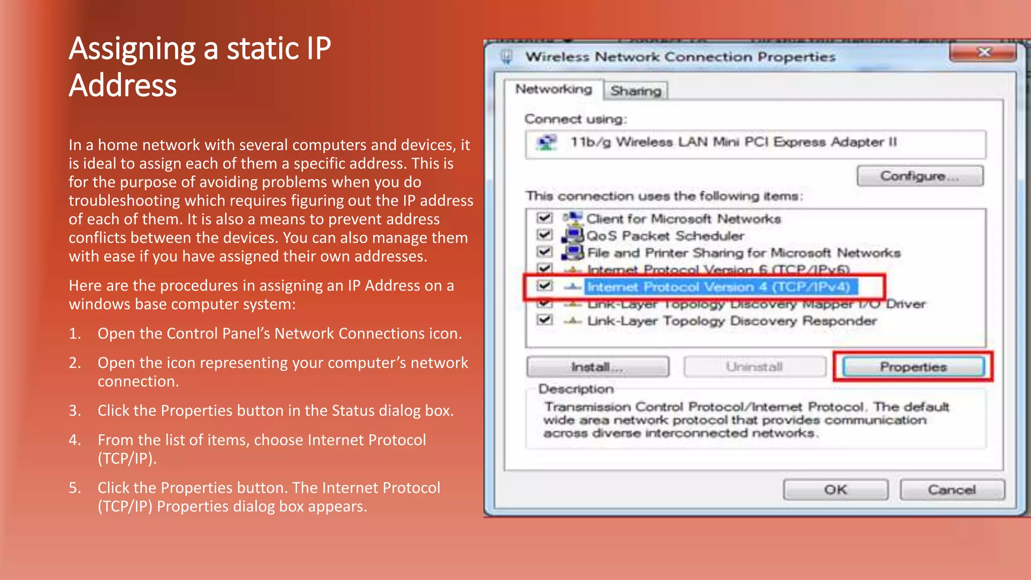 Assigning a static ip address | PPTX Assigning a static ip address | PPTX