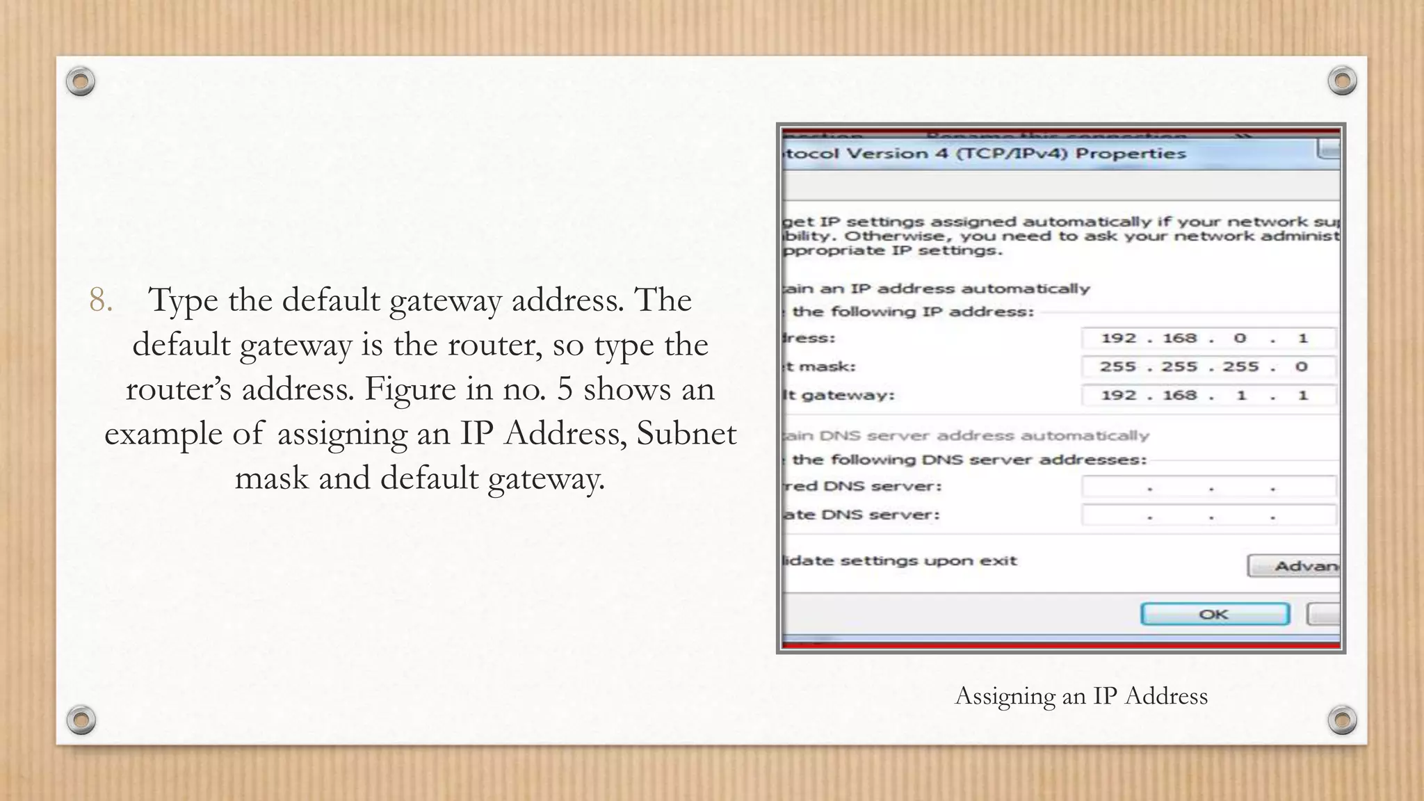 Assigning a static IP Address | PPT | Free Download Assigning a static IP Address | PPT | Free Download
