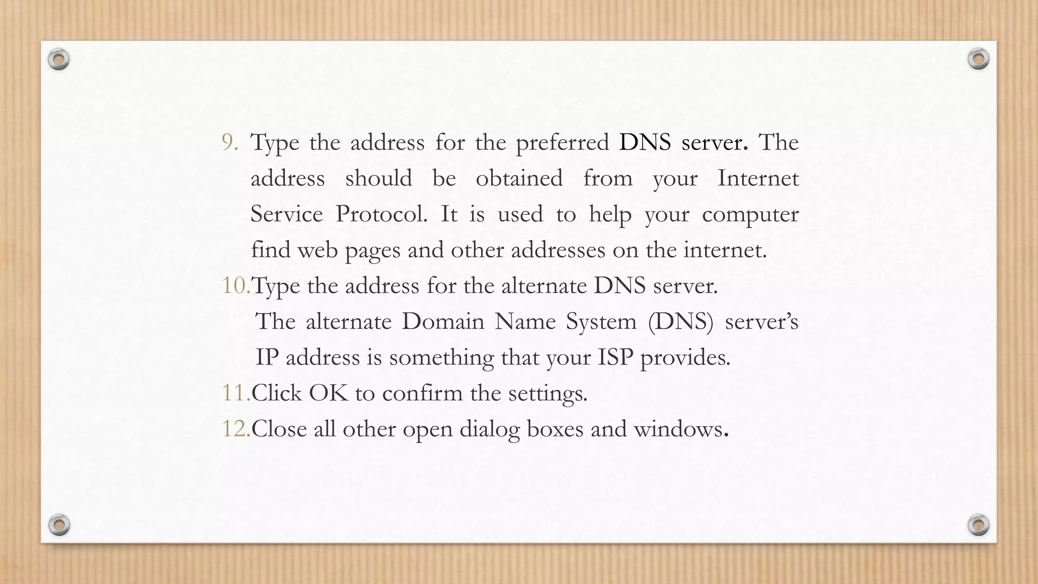 Assigning a static IP Address | PPT | Free Download Assigning a static IP Address | PPT | Free Download