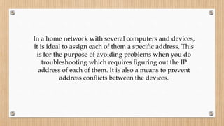 Assigning a static IP Address | PPTX