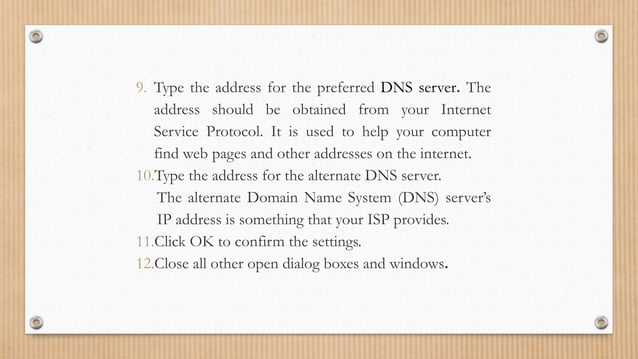 Assigning a static IP Address | PPT