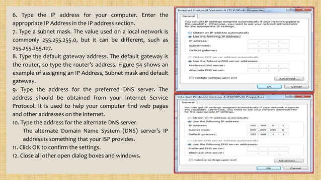 Assigning a static ip address (e l jb) | PPT