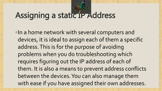 Assigning a static ip address (e l jb) | PPTX | Computer Networking ...
