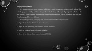Assigning ip adress | PPTX