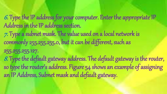 Assigning A Static IP Address | PPT
