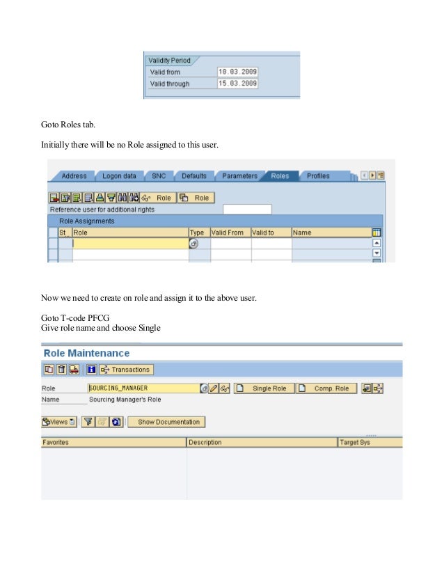 Assigning Roles And Authorisations To Users