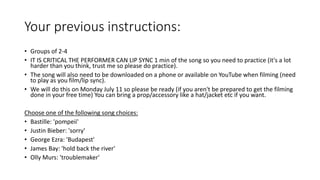 Assign 4: lip syncing task | PPT