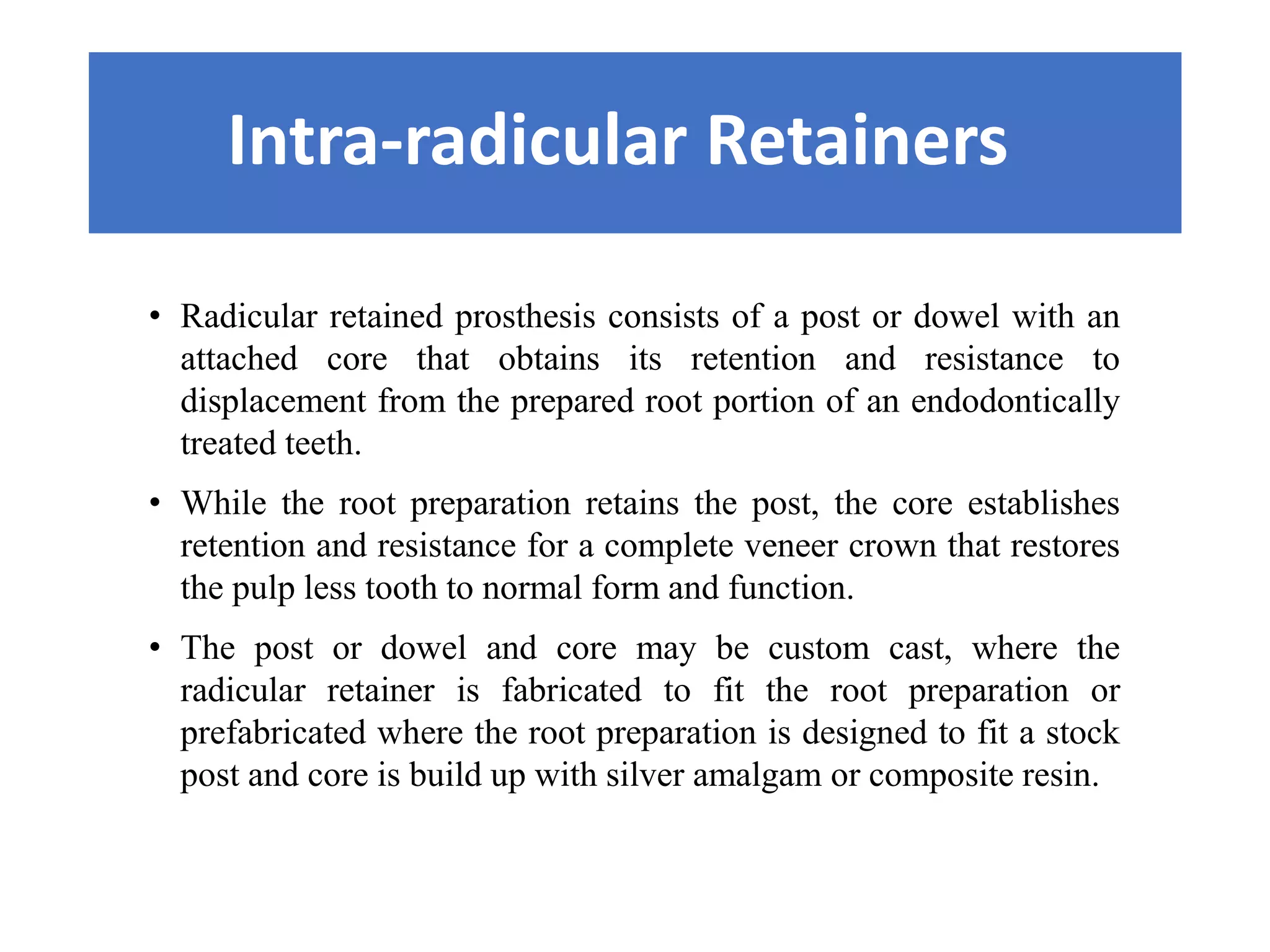 Retainer in FPD | PPTX