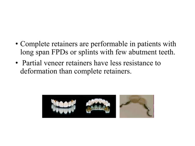 Retainer in FPD | PPTX | Oral care | Personal Care