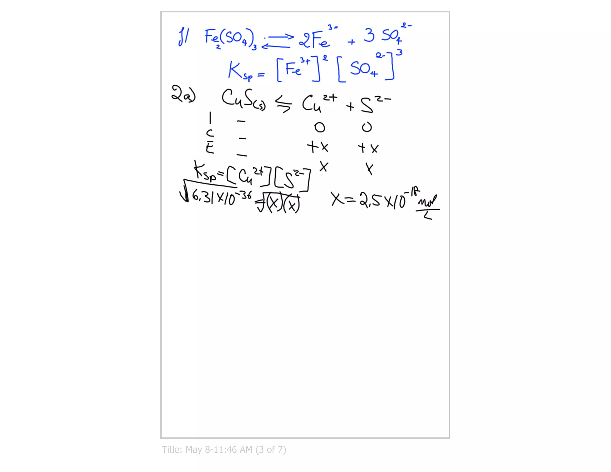 Assignment 1 Ksp Problems | PDF