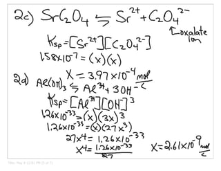 Assignment 1 Ksp Problems | PPT