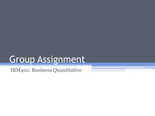 IBM401 Assignment | PPTX