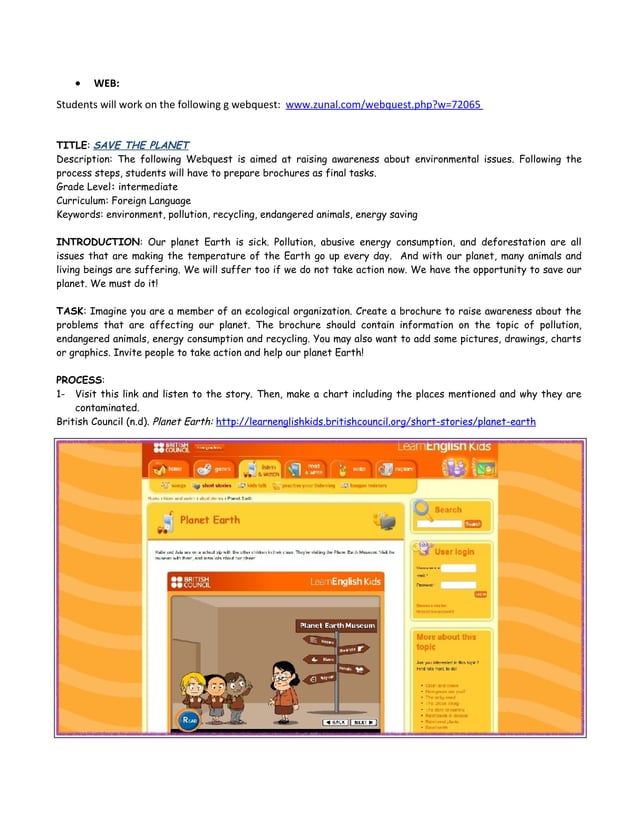 Lesson Plan (WebQuest) | DOC | Indoor Environmental Quality | Home & Garden