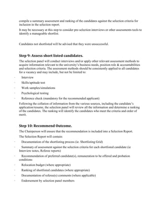 Selection Process and Recruitment | PDF