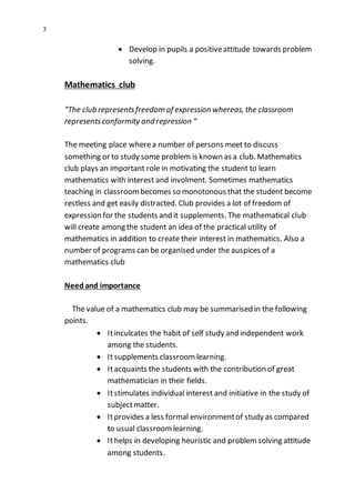 Mathematics Laboratory,Club,Library | DOCX