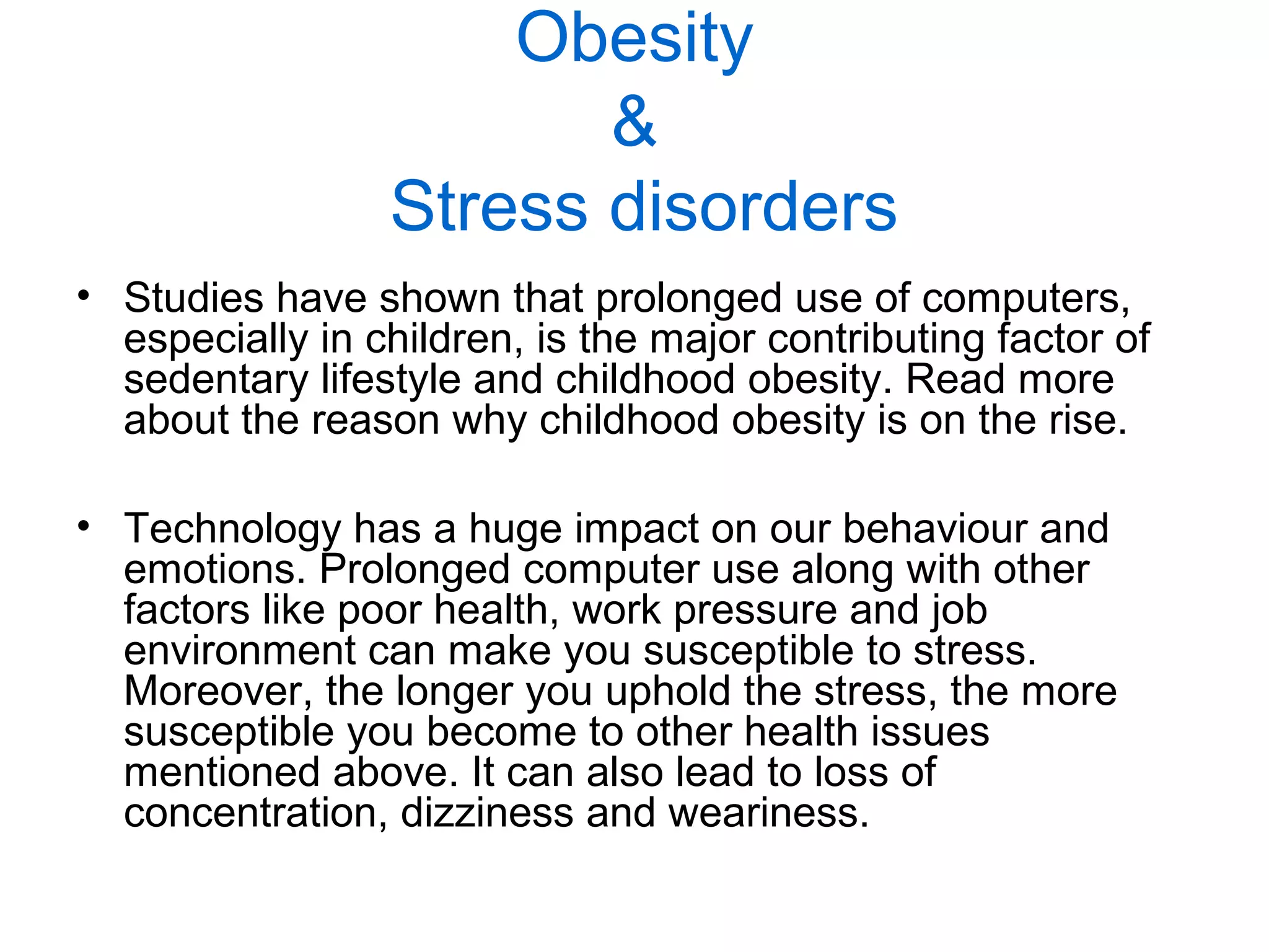 Diseases caused by Computer | PPT