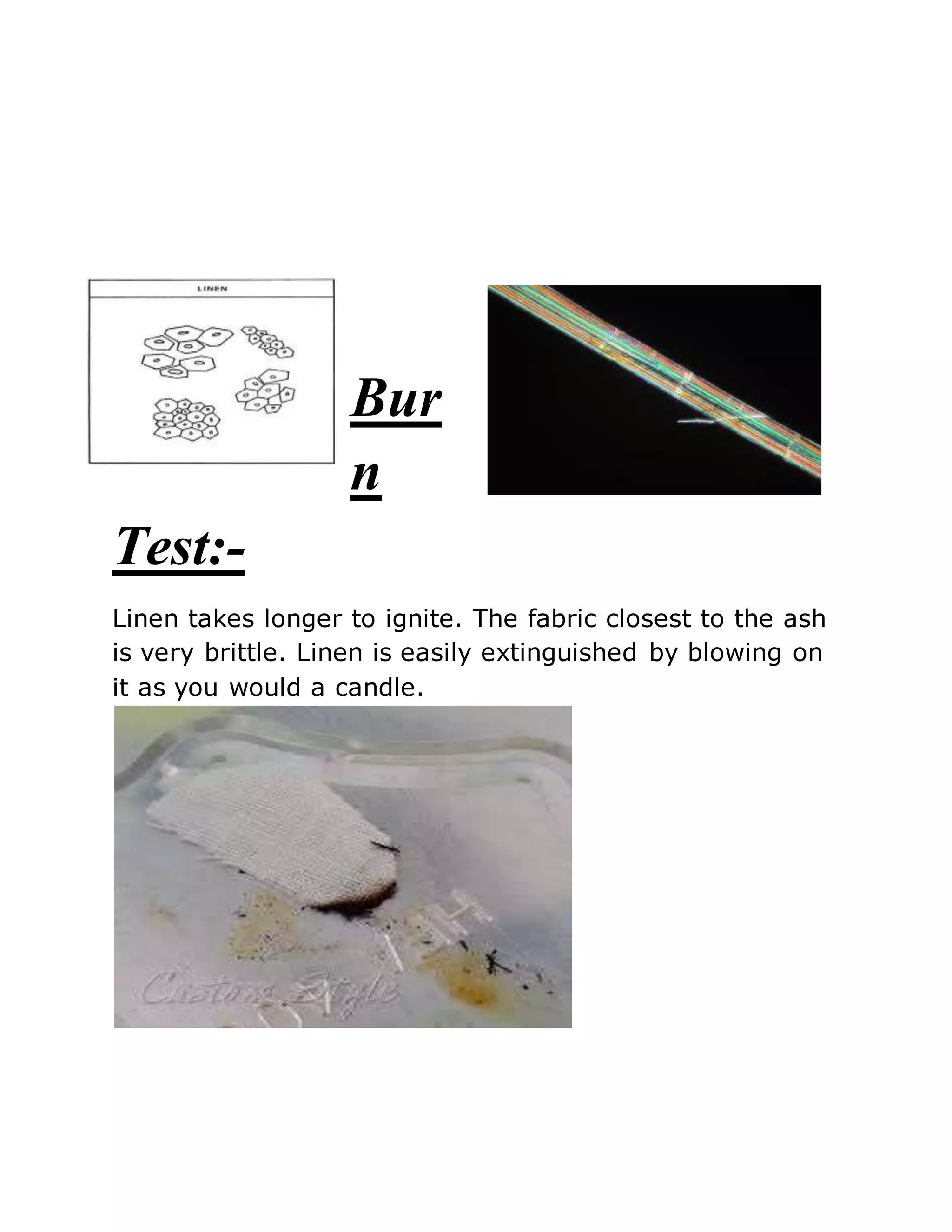 Microscopic View of fibers and their identification , solubility test ...