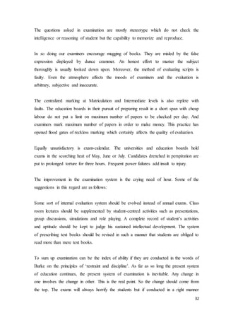 Examination System in Pakistan | DOCX