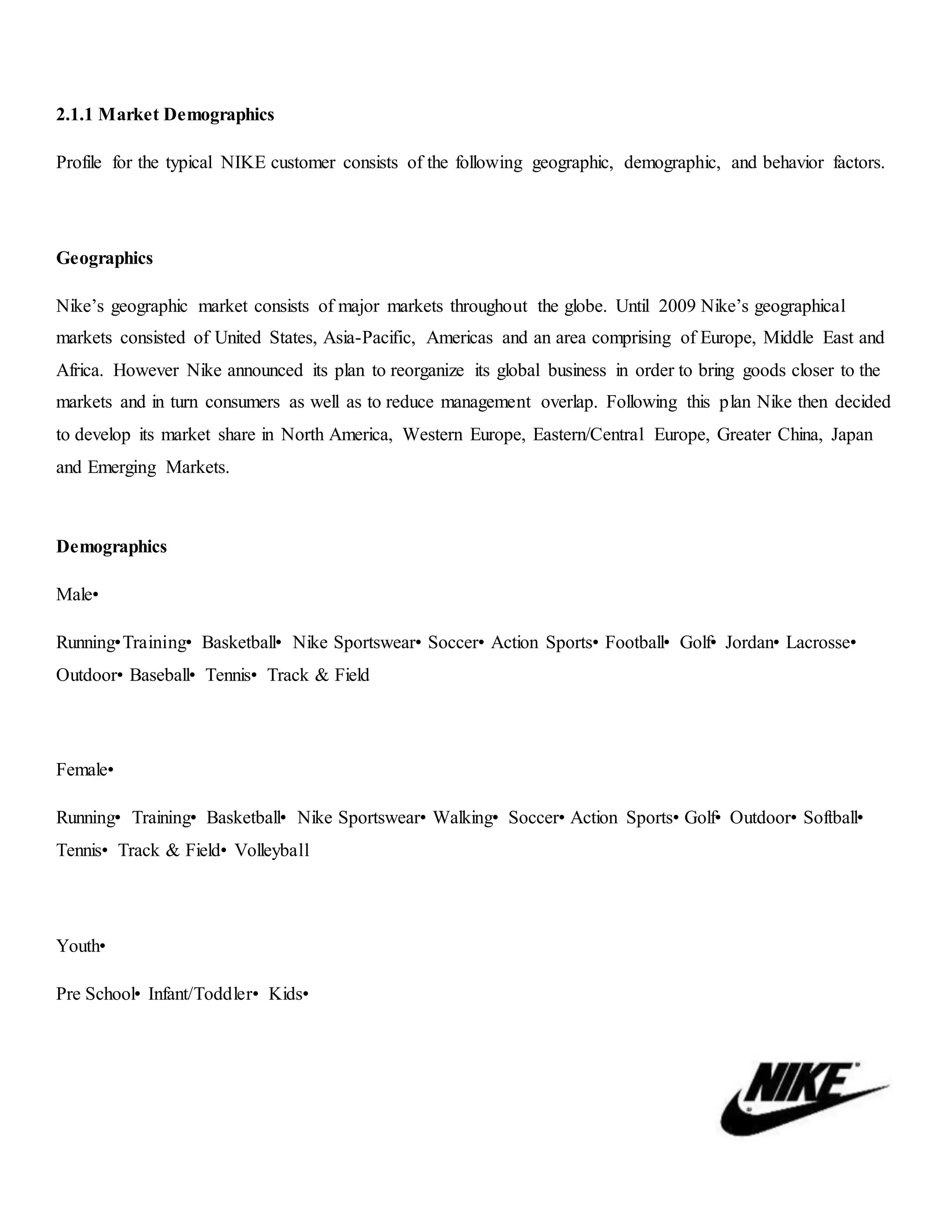 Assignment on Marketing Plan of Nike shoes | DOCX