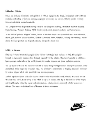 Assignment on Marketing Plan of Nike shoes | DOCX