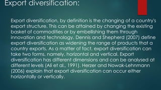 Presentation on Export Diversification | PPTX