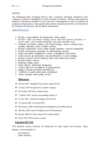 Chittagong Stock Exchange,Bangladesh | DOCX