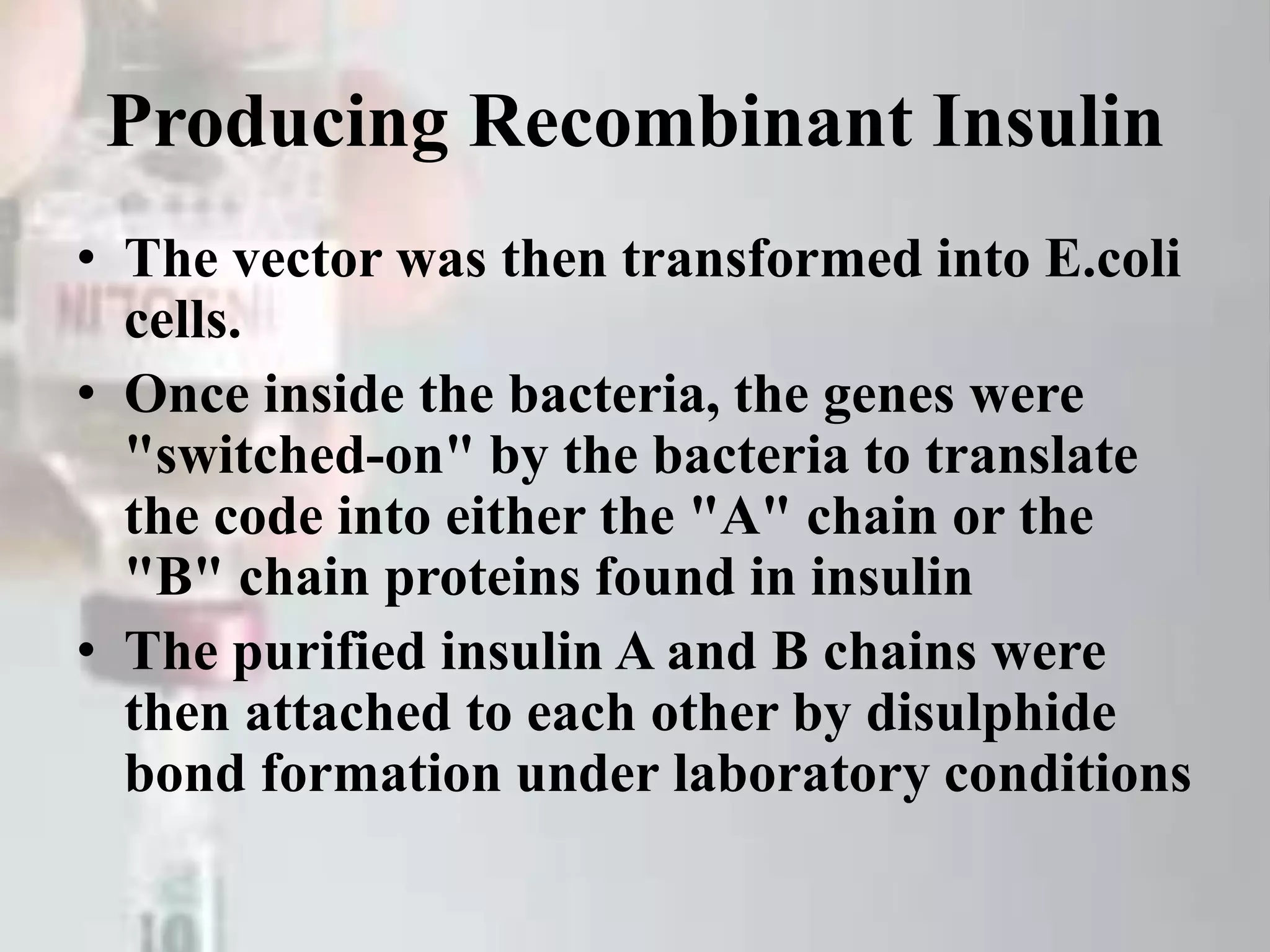 Production of Recombinant Pharmaceuticals | PPTX