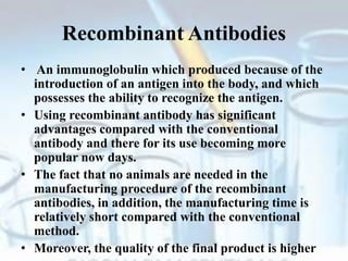 Production of Recombinant Pharmaceuticals | PPTX