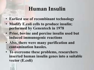 Production of Recombinant Pharmaceuticals | PPTX