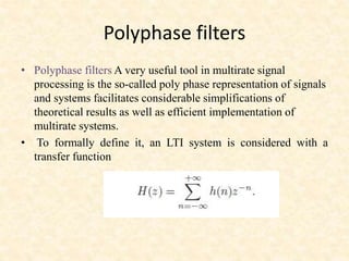 Multirate DSP | PPTX