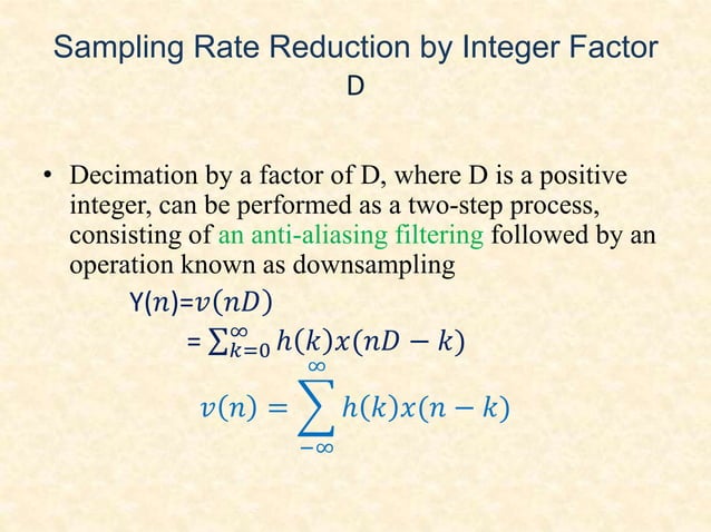 Multirate Dsp Ppt