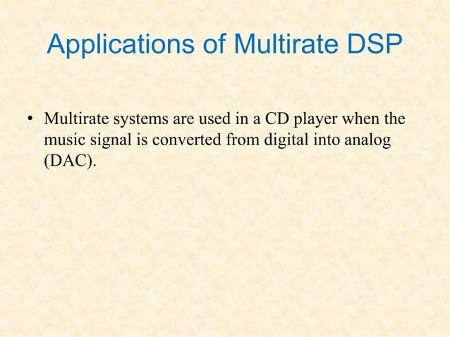 Multirate DSP | PPT