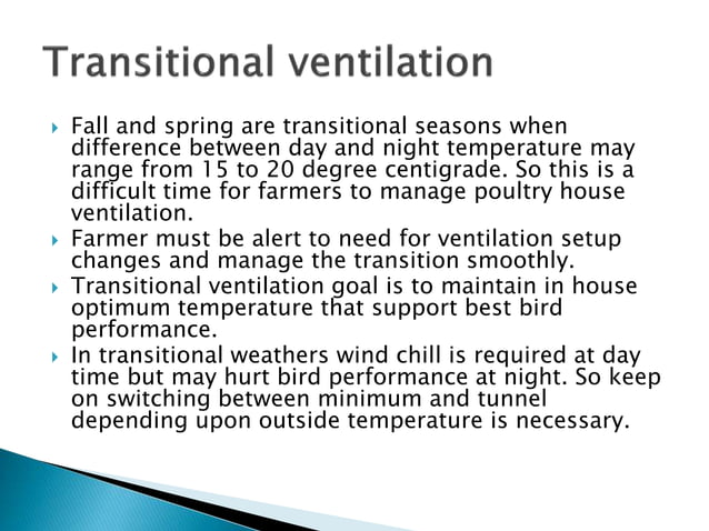 Management of Poultry House Ventilation by Dr.Muhammad Ashiq Toor ...